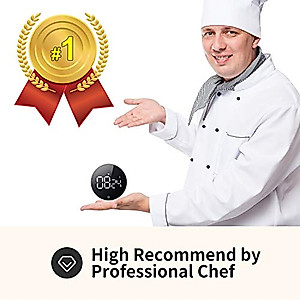 VOCOO Digital Kitchen Timer - Magnetic Countdown Countup Timer with Large LED Display Volume Adjustable, Easy for Cooking and for Seniors and Kids to Use (White)