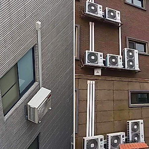 TURBRO 3’’ W × 7.5’ L Decorative PVC Line Cover Kit for Mini Split and Central Air Conditioners, AC Heat Pumps Systems