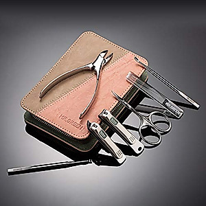 7Pcs Manicure Set, Pedicure Sets, Nail Clipper sets，Stainless Steel Professional Nail Cutter with Travel Case