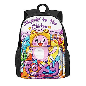 EgVgxir Backpack Foxy Anime Boxy Cartoon Double Shoulder Bag for Unisex 15.6 Inch Laptop Bagpack Large Capacity Travel Backpack for Hiking Work Camping