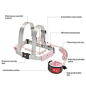 OFUN Toddler Leash for Walking, Anti Lost Wrist Leash for Child Safety, Toddler Safety Harness Leash, Kids Leash Harness for Girls 6.6ft, Pink