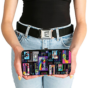 Nick Rewind womens Buckle-down Hinge - Nick 90's Rewind Wallet, Multicolor, 7 x 4 US