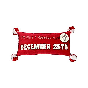 Pearhead Home Decor Holiday, One Size, Morning Person Throw Pillow