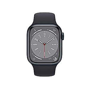 Apple Watch Series 8 (GPS, 41MM) - Midnight Aluminum Case with Midnight Sport Band (Renewed Premium)