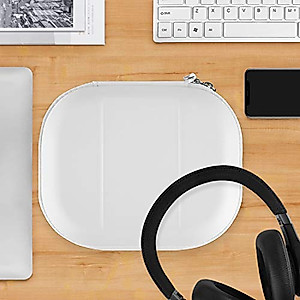 Geekria Shield Headphones Case Compatible with JBL Tour ONE, Tune 750, Live 650 BTNC, Live 500BT, E65BTNC Case, Replacement Hard Shell Travel Carrying Bag with Cable Storage (White)