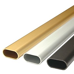 OVAL Closet Rod Matt Brass 33 Inches