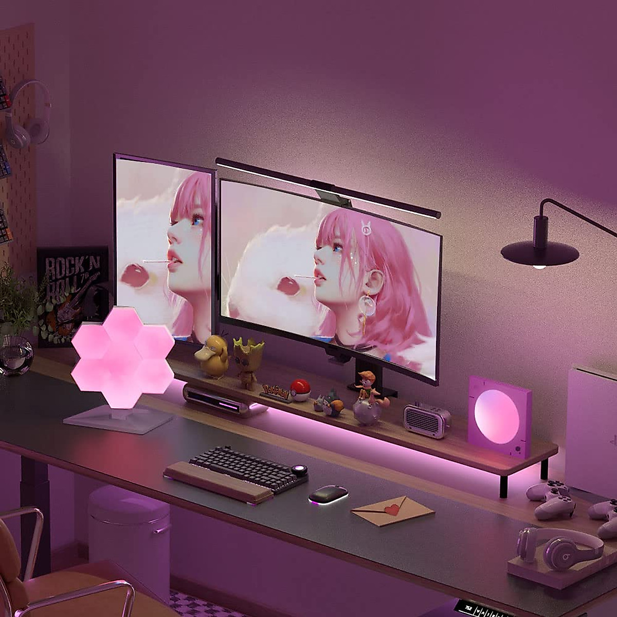 Cololight Hexagon Lights, Wall Light for Room Decor, Night Light, Music Sync LED Gaming Light, App Control Cool RGB Lights for Bedroom Decoration, Work with Alexa&Google 3Pcs PRO