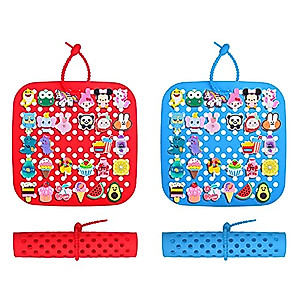 Yatihugy Shoe Decoration Charms Organizer,Wall Hanging Charms Bag,Portable Storage Case for Women,Silicone Enamel Pin Display Stand (The Storage Box Not Contain Any Shoe Charms)