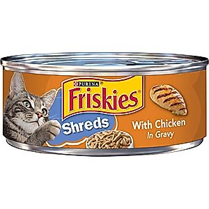 Purina Friskies Gravy Wet Cat Food, Shreds With Chicken - (24) 5.5 oz. Cans
