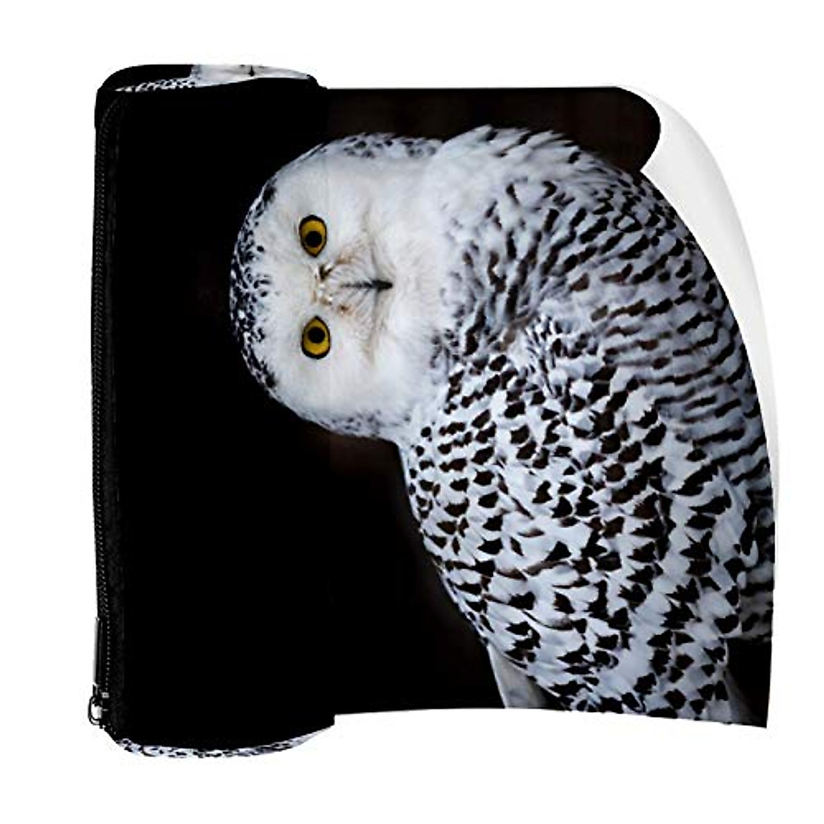 Snowy Owl Pencil Bag Pen Case Stationary Case Pencil Pouch Desk Organizer Makeup Cosmetic Bag for School Office
