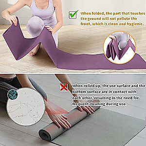 Yoga Mat 72"X24" WeMe TPE Exercise Yoga Mat 4mm/6mm/8mm Thick -2024 New Training Folding Mat Fitness Mat for Women, Men & Children,Non-Slip High-Density Eco Friendly for Pilates Mat with Storage Bag