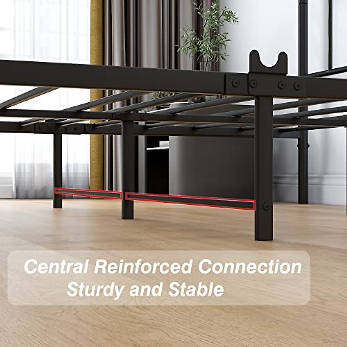 DUMEE Metal Twin Bed Frame with Vintage Headboard and Footboard Sturdy Premium Steel Slat Support No Box Spring Needed, Textured Black