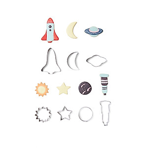 Fox Run Science Cookie Cutter Set, Astronomy Cookie Cutters, Set of 7