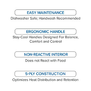 Viking Culinary Professional 5-Ply Stainless Steel Saucepan, 3 Quart, Includes Lid, Dishwasher, Oven Safe, Works on All Cooktops including Induction