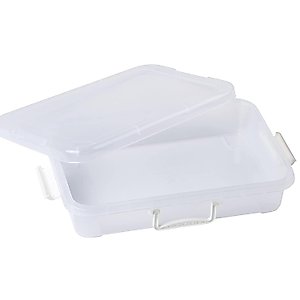 15Inch Portable Sensory Bin Play Tray with Lid, Fill with Water, Sand, Beads and More. Works with Moon Sand, Kinetic Sand, Orbeez Water Beads and More.