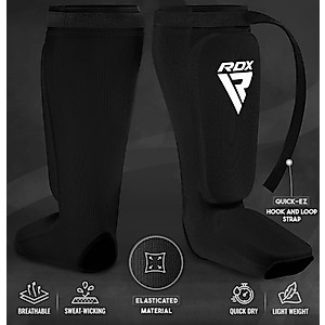 RDX Shin Guards Kickboxing Muay Thai, SATRA Approved, MMA Leg Instep Protection Pads