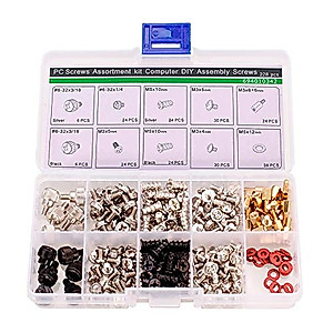 Screw 228PCS Computer Case Motherboard Fan Hard Drive Screw Assortment Kit with
