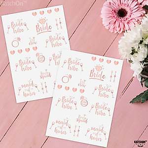 KatchOn, Bride To Be Decorations Kit - Pack of 5 | Bride To Be Sash, Headband, Tattoos, Veil | Bride Sash Bachelorette Party Decorations | Bridal Shower Decorations | Bachelorette Party Accessories