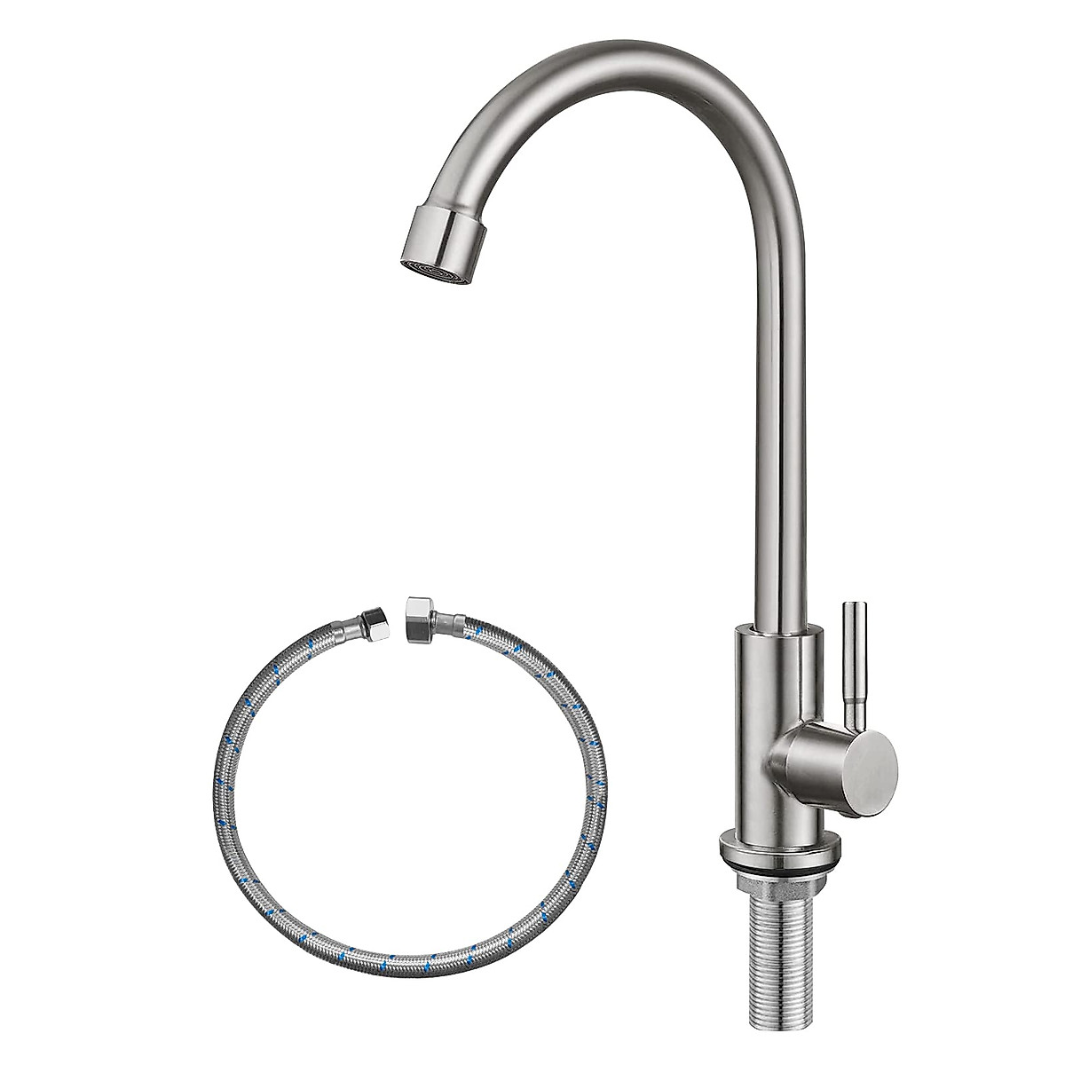 Cold Water Only Faucet SUS304 Stainless Steel Faucet for Kitchen Sink
