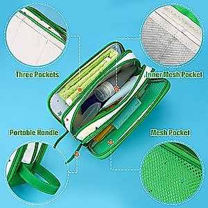 Dinosaur Toiletry Bag - Travel Toiletry Bag for Boys Kids Christmas Birthday Gift Toiletries Makeup Cosmetic Pouch Camping Traveling Toiletry Case Water-resistant Wash Bag Dopp Kit with Mesh Pocket