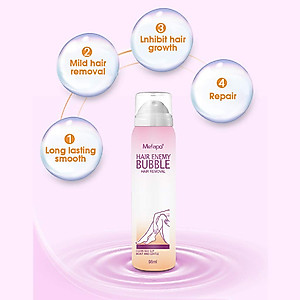 MEFAPO Painless Hair Removal Cream,Depilatory Bubble Wax Body Bikini Legs Hair Remover Foam Mousse in Spray Bottle Pomades Waxes (2 Bottles)