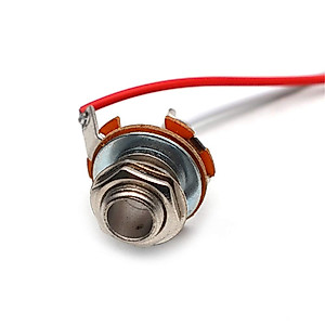 SAPHUE Guitar Wiring Harness Set Prewired 500K Big Pots 5 Way Switch Wiring Harness Kit with 6.35 Output/Black Knobs for Electric Guitar