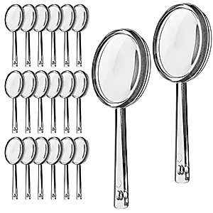 OBTANIM Mini Plastic Handheld Magnifying Glasses Portable Reading Magnifier for Senior and Kids, Hand Lens 5X Magnifier for Home, Indoor and Outdoor Use (20 Pack)