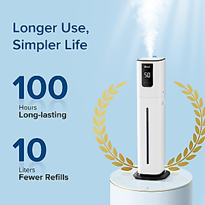 LEVOIT OasisMist 1000S (10L) Smart Humidifier Bundle with Warm & Cool Mist Humidifier for Bedroom and Home