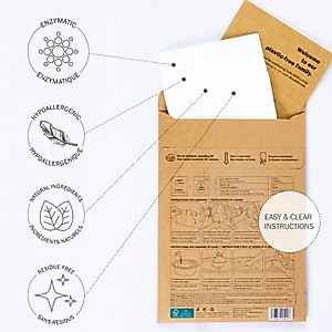 VOYA Unscented Natural Laundry Detergent Sheets 96 loads (32 Loads x 3 Pack) - Eco Friendly Hypoallergenic Baby Organic Laundry Soap Sheets, Premeasured Travel Detergent Pods, Washing Powder & Jabon para Lavar Ropa