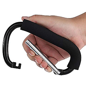 Black Baby Stroller Hooks Multi-Purpose Infant Pushchair gy Clips for Diaper Shopping Bags Clothing Toys(16 * 10CM)