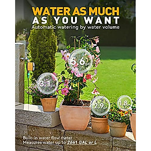RAINPOINT WiFi Water Timer, Smart Sprinkler Timer Hose Timer WiFi Irrigation Controller, Wireless Watering System Valve, APP & Voice Control, Weather-Based Automatic Rain Delay, Brass Inlet