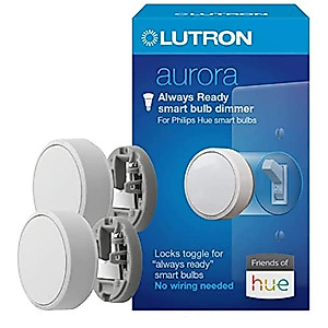 Lutron Aurora Smart Bulb Dimmer Switch (2 Pack) | for Philips Hue Smart Bulbs | Z3-1BRL-WH-L0-2 | White