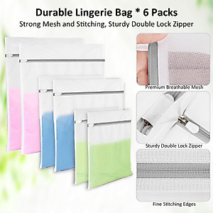 Britier 9 Pack Premium Mesh Laundry Bags - 3PCS Heavy Duty Large Drawstring Travel Laundry Bags Mesh Wash Bags; 6PCS Durable Small Zipper Lingerie Bags for Washing Delicates, Garment, Blanket, Socks.