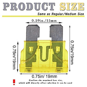 (20 pcs) 20 Amp Standard Blade Fuse, 20 A Automotive Fuse for Car Truck