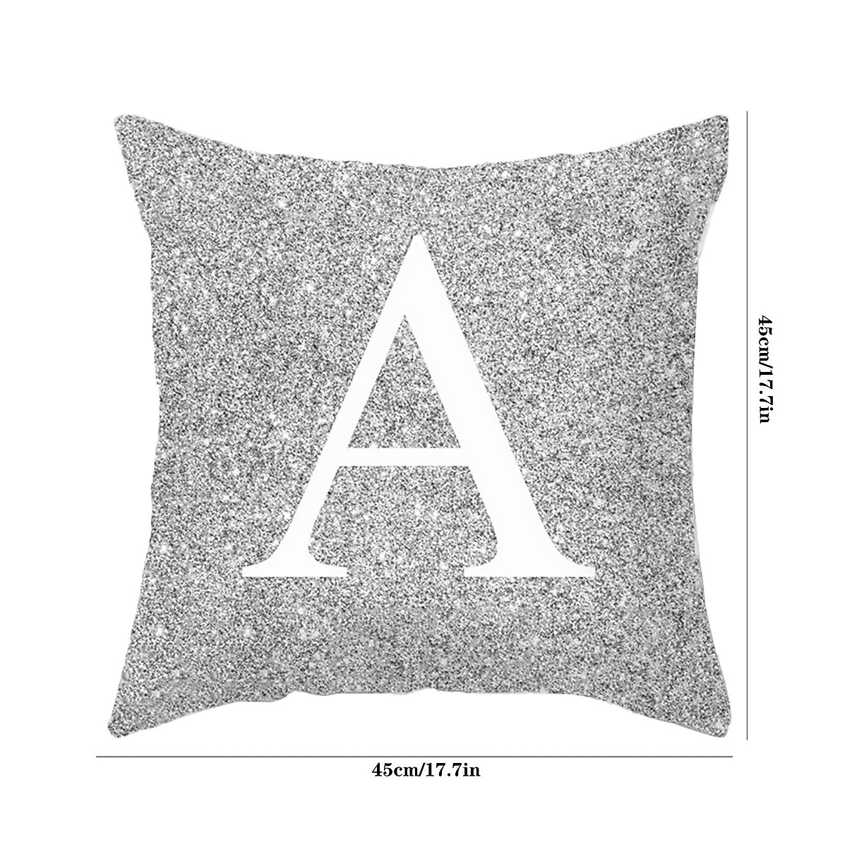 TUNKENCE Decorative Throw Pillow Covers Initial Throw Pillows 18x18 Home Decor Letter Cushion English Alphabet Pillowcases for Sofa Couch Bed,Decorative Soft Cushion Cases, 18x18Inch Clearance