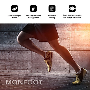 MONFOOT Women's and Men's 10 Pairs Athletic Cushion Running Performance Heel Tab Ankle Socks Black Small, multipack