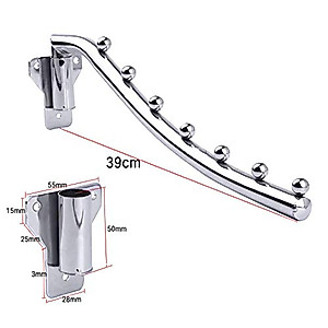 Folding Wall Mounted Clothes Rack, Wall Clothes Hanger Detachable Sturdy Swing Arm Coat Hanger Stainless Steel Clothes Hook Closet Rod Clothing Holder Drying Racks for Bathrooms Laundry Room, 2 Pack