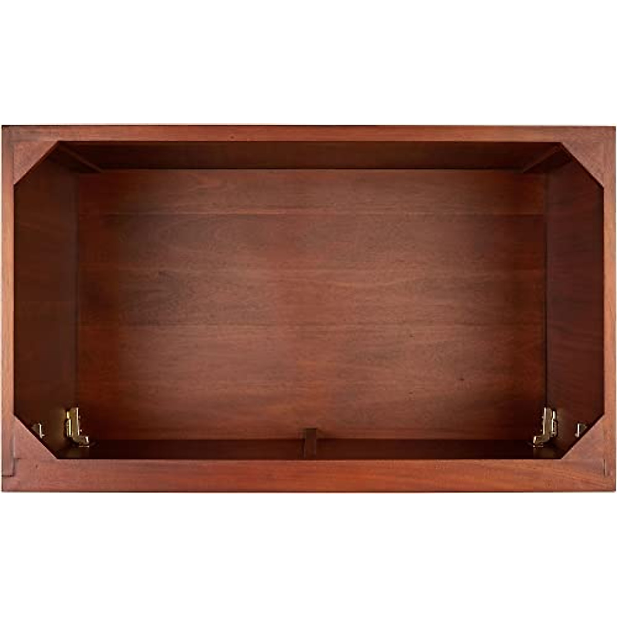 Signature Hardware 953364-36-RUMB-8 Novak 36" Free Standing Single Vanity Set with Mahogany Cabinet, Vanity Top and Rectangular Undermount Vitreous China Sink - 8" Faucet Holes