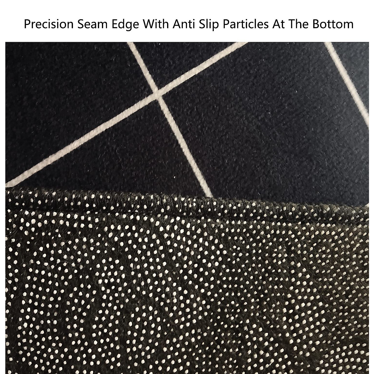 WENLION Kitchen Rug Non Skid Absorbent Kitchen Mat Washable Anti Fatigue 2 PCS Set 15x23+15x59