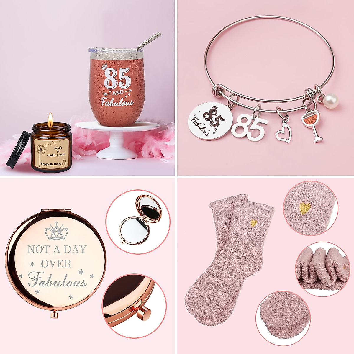 85th Birthday Gifts For Women, Insulated Tumbler Birthday Gifts Basket For 85 Year Old Woman, Unique Birthday Gift Box Ideas For Her Mom Grandma Sister Wife Best Friend Turning 85