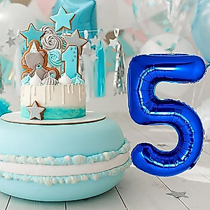 40 Inch Giant Navy Blue Number 50 Balloon, Helium Mylar Foil Number Balloons for Birthday Party, 50th Birthday Decorations for kids and adults, 50 Year Anniversary Party Decorations Supplies