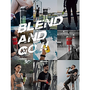 Cocinare 16oz Shaker Bottle, Perfect for Smoothies and Protein Shakes, Compatible Gopower eLite, Black