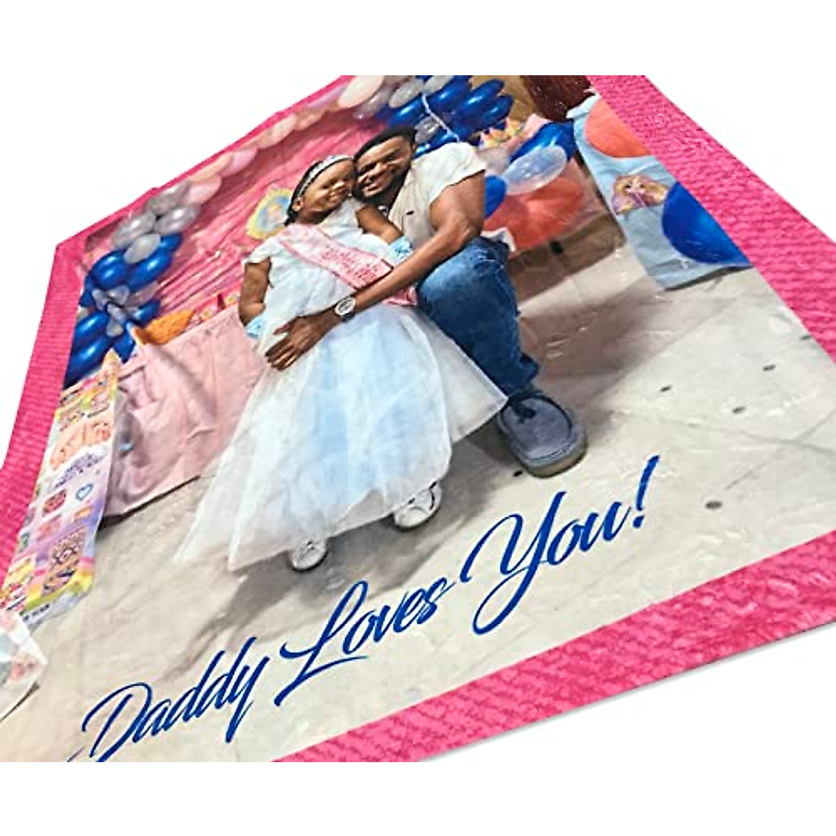 Customized Blankets with Photos – Personalized Photo Blankets for Family, Birthday, Anniversary – Soft Fleece Picture Collage Blanket (Best Dad Ever)