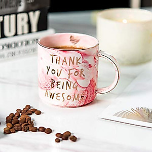 Thank You Gifts - Funny Gifts Ideas for Women Friends, Coworkers, Boss, Employee - Inspirational, Thoughtful, Birthday, Friendship, New Job, Graduation Presents for Her - Ceramic Coffee Cup
