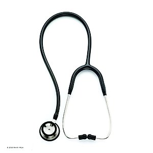 Welch Allyn Adult Professional Stethoscope, Black; 5079-135; Double-Head Chestpiece (Diaphragm and Low-Frequency Bell), Single Lumen Tubing, 28 in.