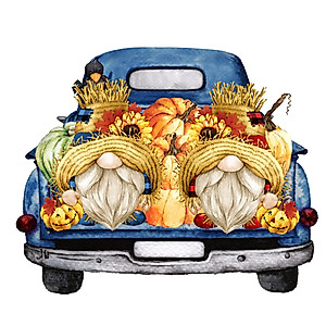 Fall Truck Scarecrow Gnomes Sublimation Transfer, Ready to Press, Autumn, Sunflowers, Pumpkins, Sublimation Transfer, Harvest, Ready to Use (Mug x1-3")