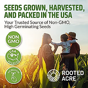 Rooted Acre 8 Varieties Pepper Seeds - Non GMO, USA, Heirloom Hot Pepper Seeds inc Ghost and Jalapeno - High Germinating Pepper Seeds for Planting Home Garden: Serrano, California Wonder, and More