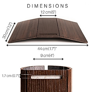 Sofa arm Tray Table Couch Bedside Wood Coaster Coffee Cup Foldable armrest Caddy end Protector Folding Living Room Furniture mat tv Chair Tables Trays with Phone Holder (Color 4.Blue-Grey)