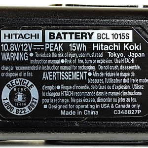 Hitachi UC10SL2 10.8v Li-Ion Battery Charger and BCL1015S 10.8-12V Battery Combo