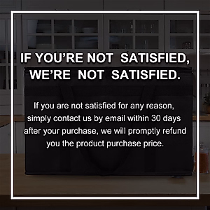 Bodaon 2-Pack Insulated Food Delivery Bag, XX-Large Reusable Grocery Shopping Bag, Frozen Food Cold, Cooler Bags with Zippered Top, Black